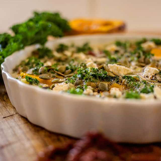 Crustless Quiche with Butternut Squash, Kale & Sundried Tomato - Love ...