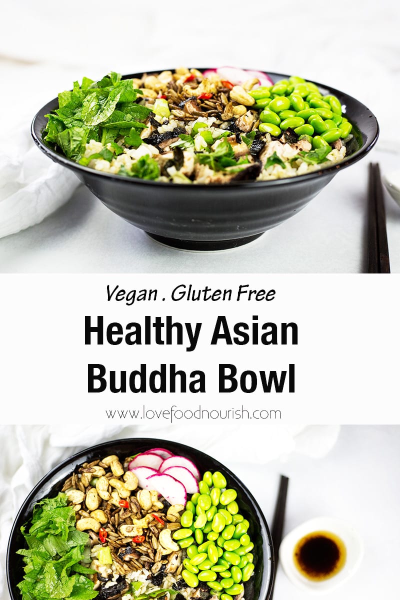 Asian Rice Bowl (Vegan) with Sesame Soy Dressing - Love Food Nourish
