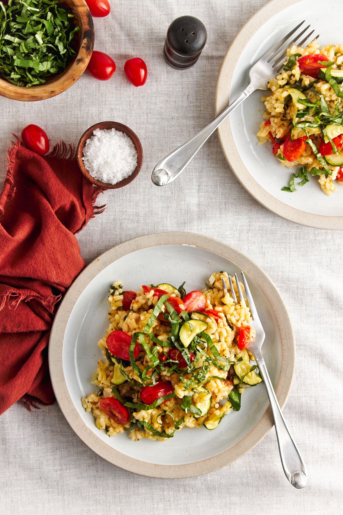 Dairy-Free Risotto with Zucchini and Tomatoes (Vegan) - Love Food Nourish